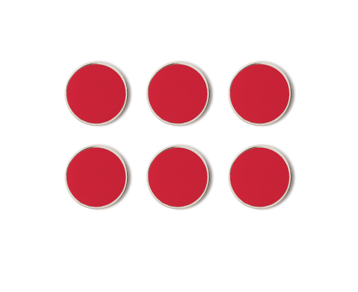 Poppy Magnetic Buttons – Pack of 6, Colourful & Versatile for Lockers ...
