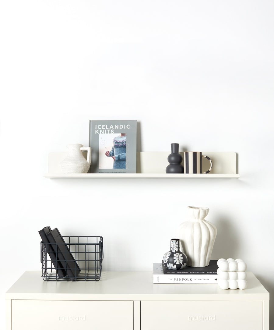 The Ledge in Chalk Large • White Floating Wall Shelf • Mustard Made ...